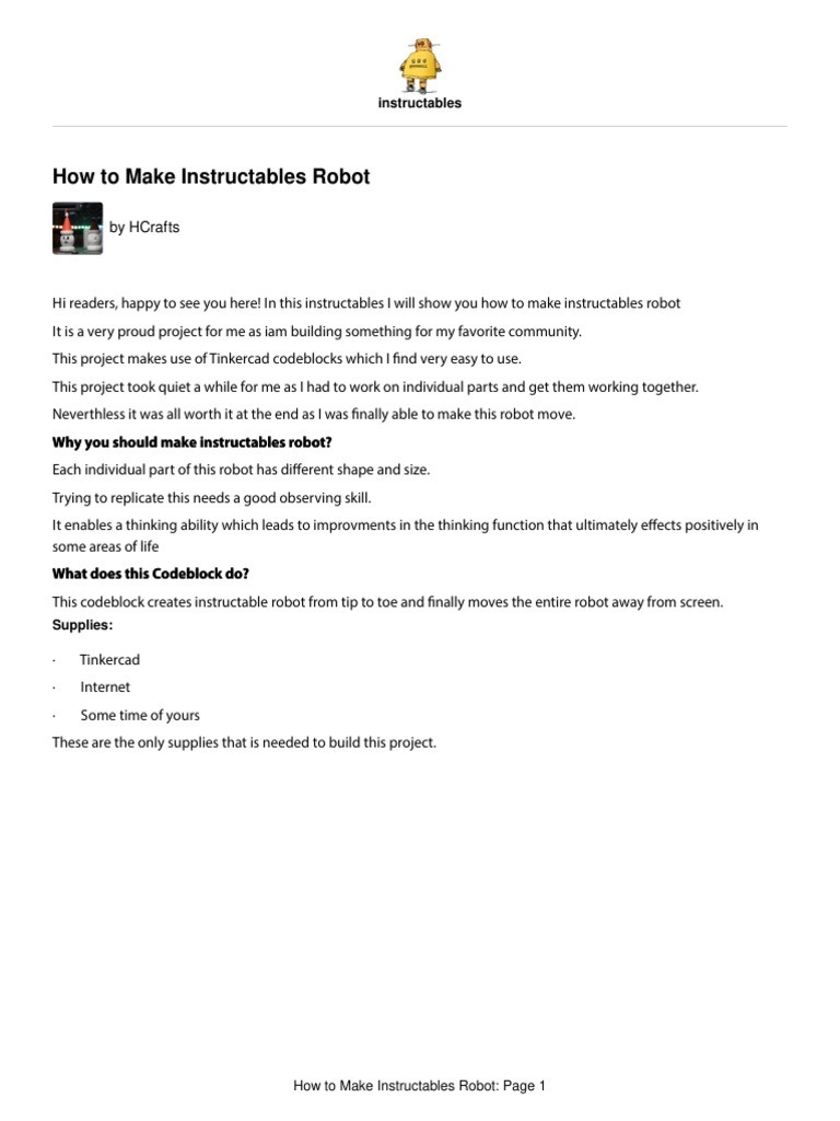How To Make Instructables Robot | PDF | Geometry | Euclidean Geometry