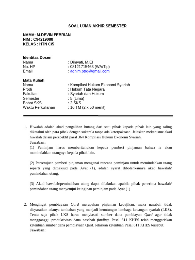 KHES - M. Devin Febrian - C94219088 | PDF
