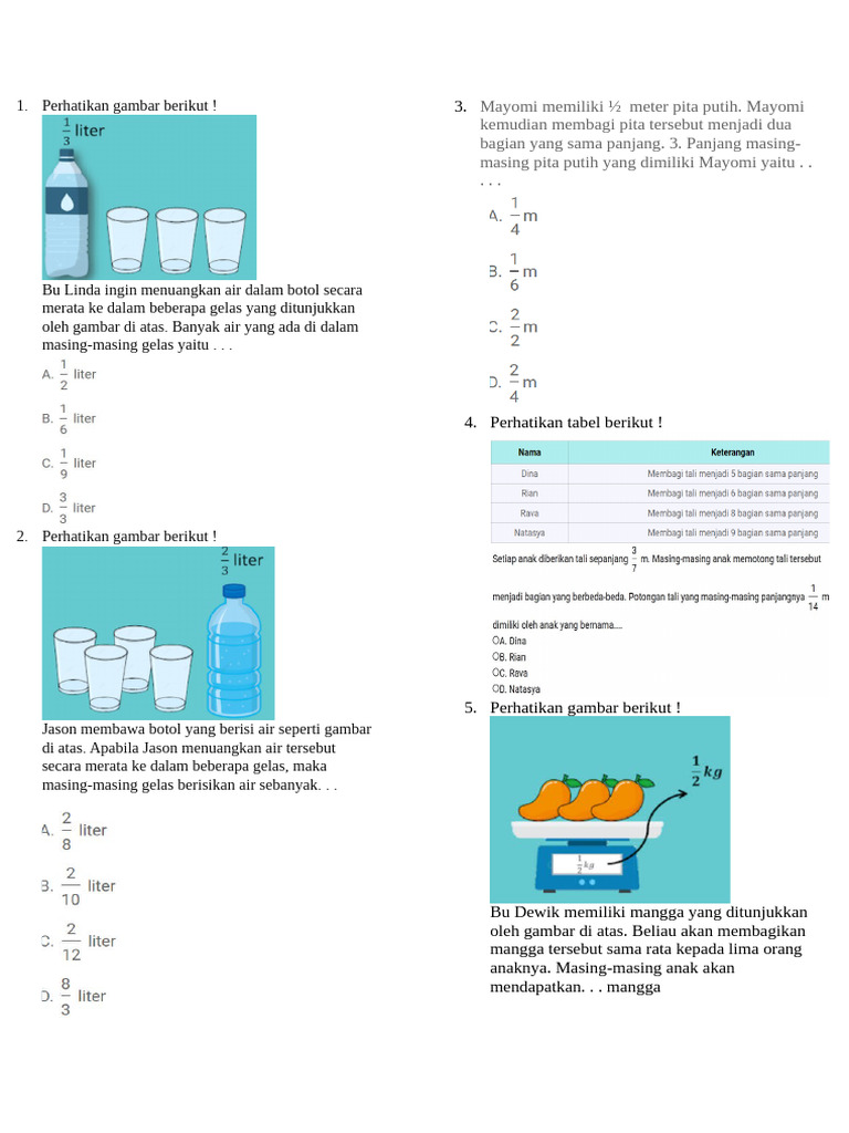 Bank Soal Ul Math Bab 1 | PDF