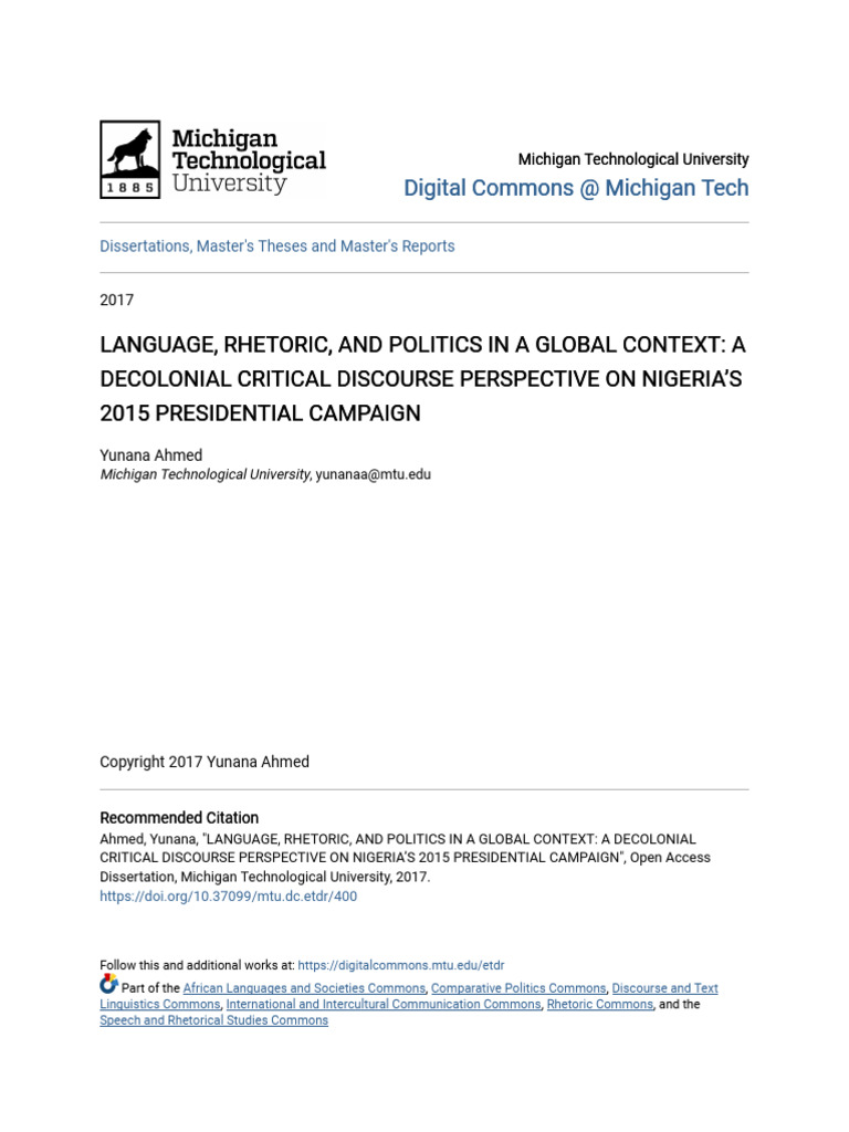 Language Rhetoric and Politics in A Global Context - A Decolonia | PDF ...