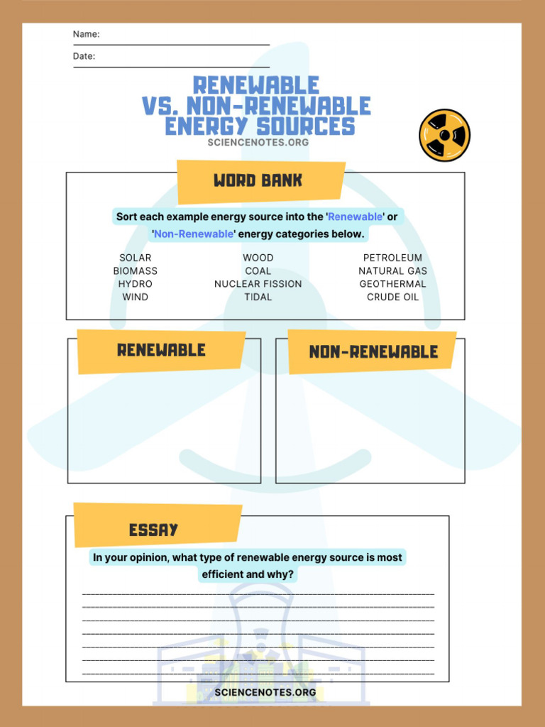 Renewable Vs Non Renewable Energy Sources | PDF