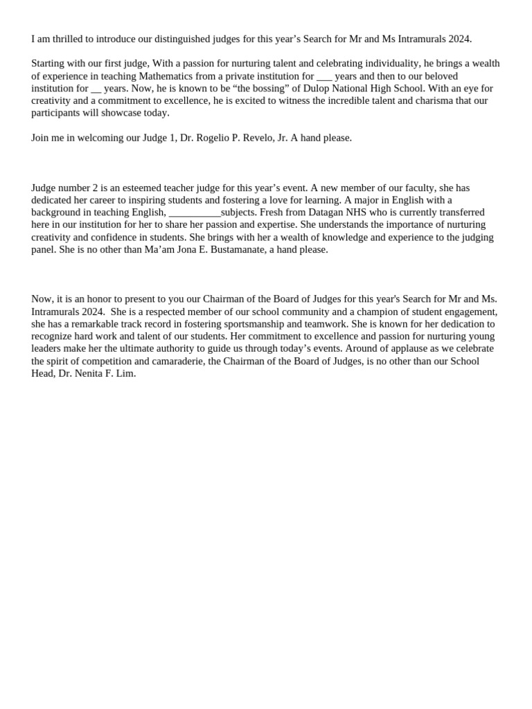 introduction of judges | PDF