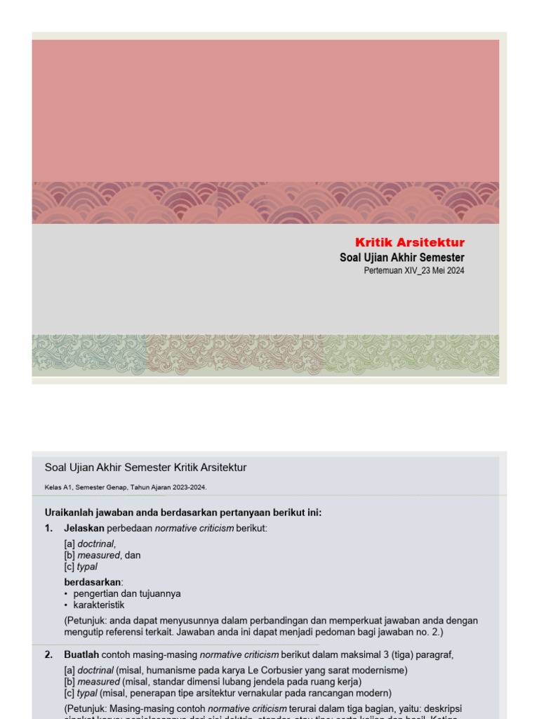 Soal UAS 2024 | PDF | Metode & Bahan Ajar | Seni