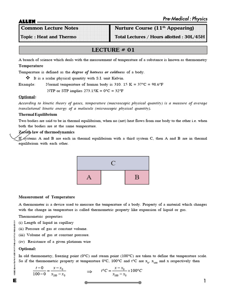 Thermal Physics | PDF | Fahrenheit | Celsius