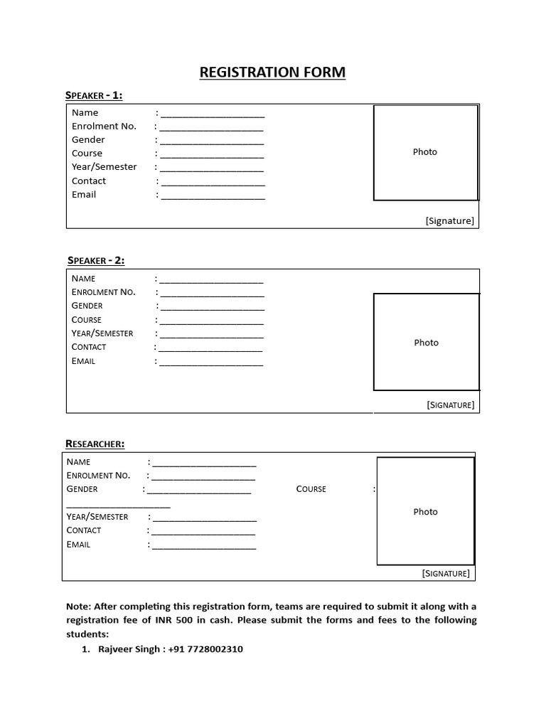 Registration Form MCMTC | PDF | Social Science
