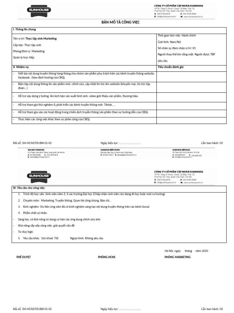 JD - TTS Marketing | PDF