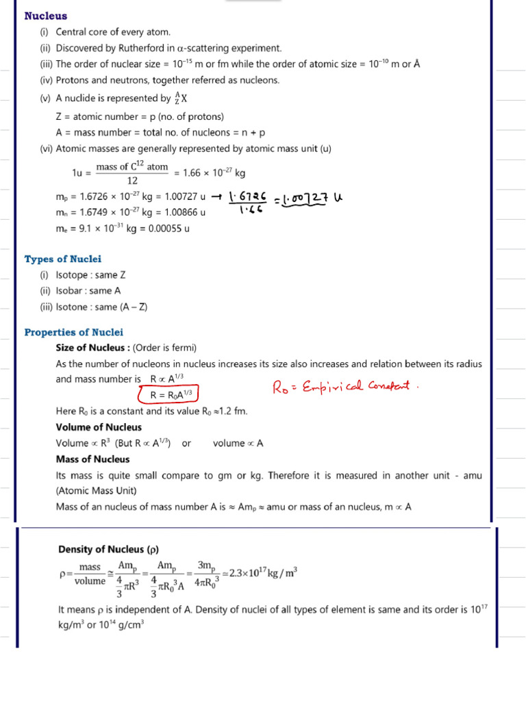 Nuclei PDF | PDF | Electronvolt | Subatomic Particles