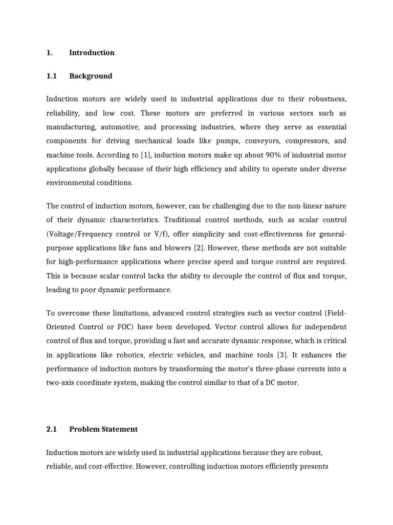 Control And Applications Of Induction Motor Drives Pdf Electric