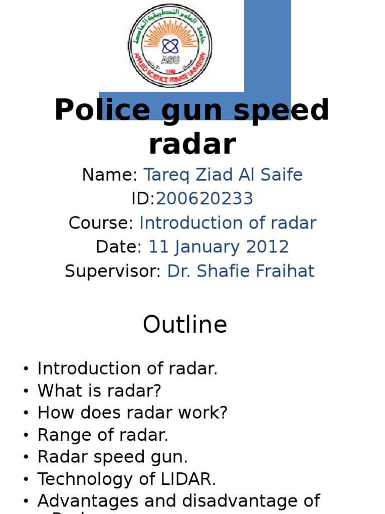 Radar Speed Gun | PDF | Doppler Effect | Radar
