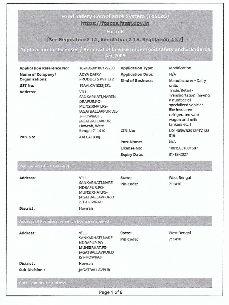 Application Form & Payment Receipt | PDF
