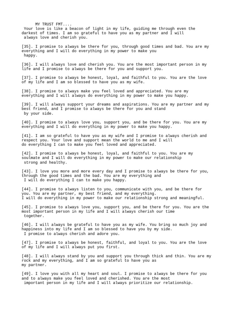 MY TRUST FMT | PDF | Love