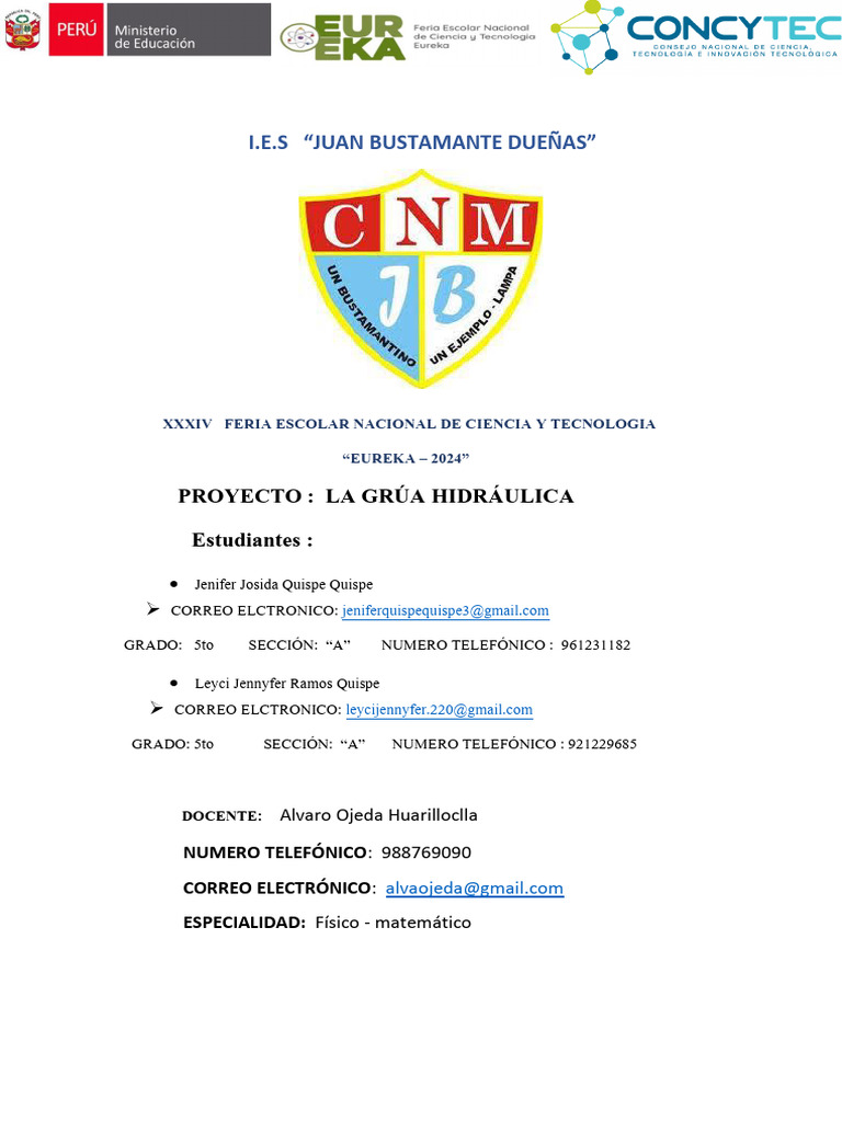 Leyci Jennyfer | PDF | Hidráulica | Grúa (máquina)