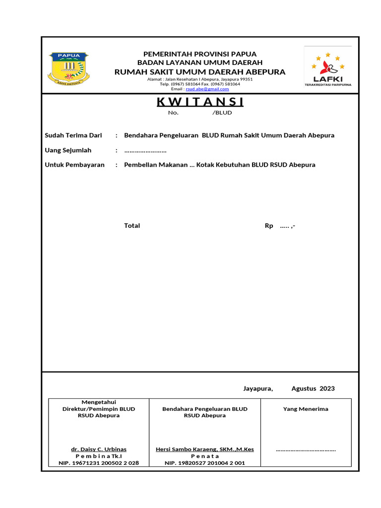 Format Kwitansi | PDF