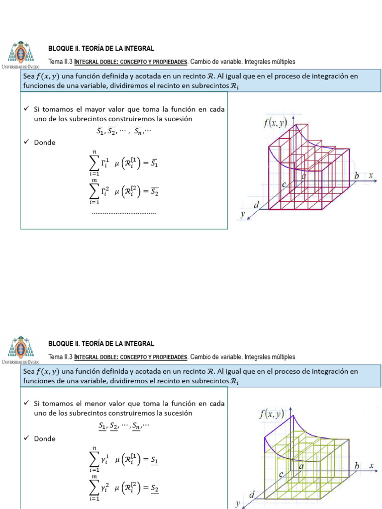 Integral Doble: Conceptos y Propiedades | PDF | Integral | Función ...