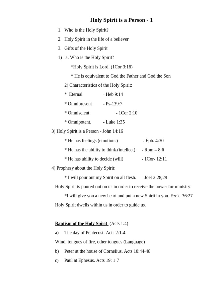 Gifts of The Holy Spirit | PDF | Spiritual Gift | Jesus