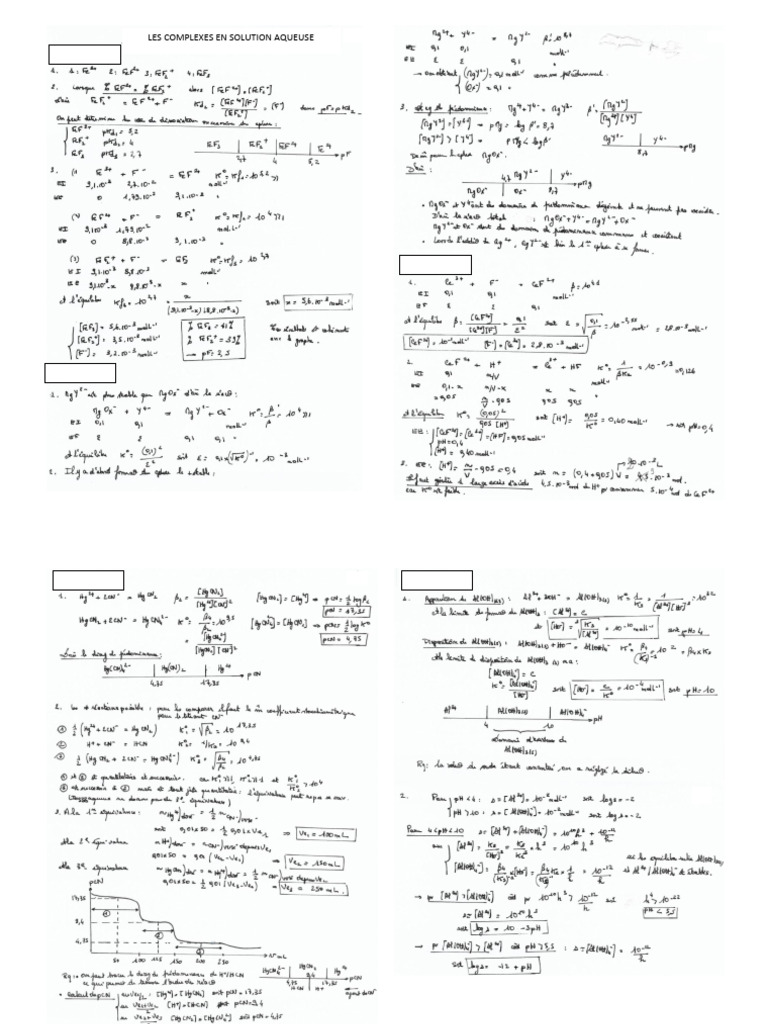 Complexes en Sol Aq 24 Corrigé Exercices | PDF