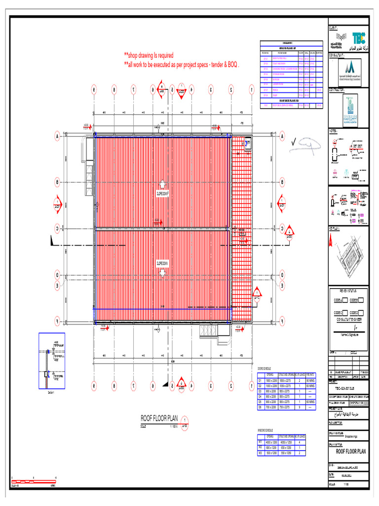 2880-Sh-Sd-Arc-H-Roof Floor Plans-A-003 | PDF | Wall | Local Government Areas Of Queensland