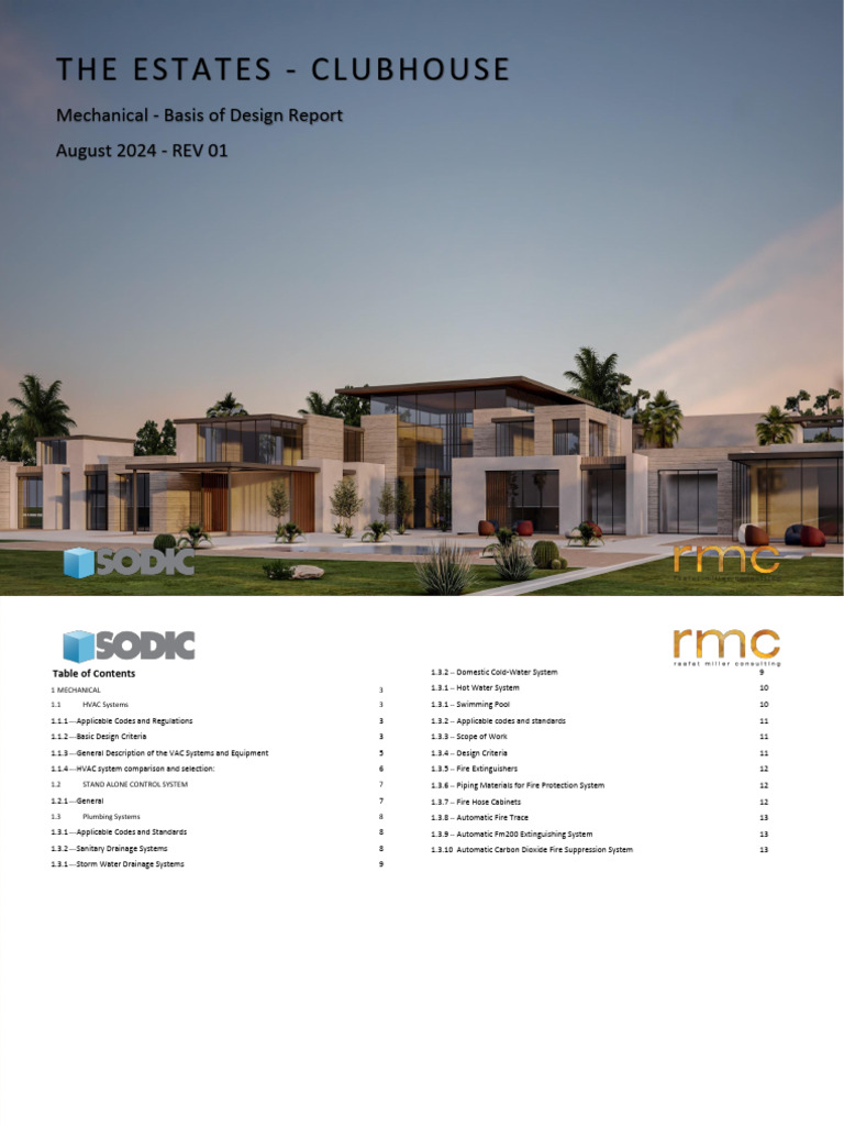 CLUB HOUSE-MECH BODR - Rev01 | PDF | Sanitary Sewer | Fire Sprinkler System