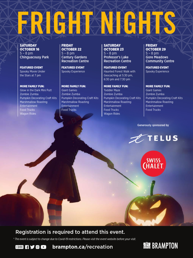 2021_Fright Nights Event Calendar | PDF | Halloween Events | Halloween
