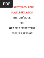 First Term Exam On History For Jss2 2022 | PDF