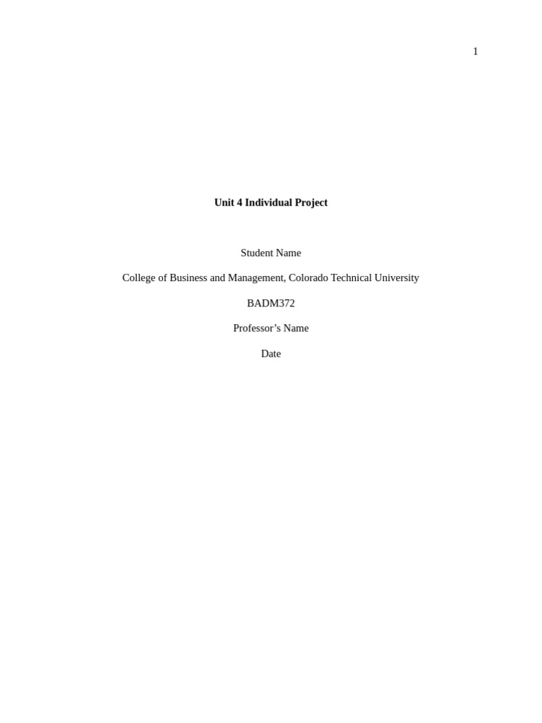 Unit 4 Individual Project | PDF | Reliability Engineering | Pareto Efficiency