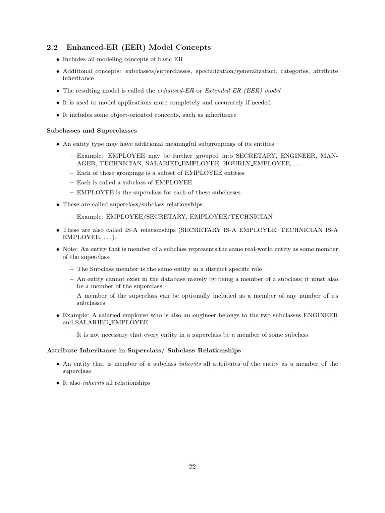 Lectures 2014 Handout4 DataModeling EER | PDF | Inheritance (Object Oriented Programming ...