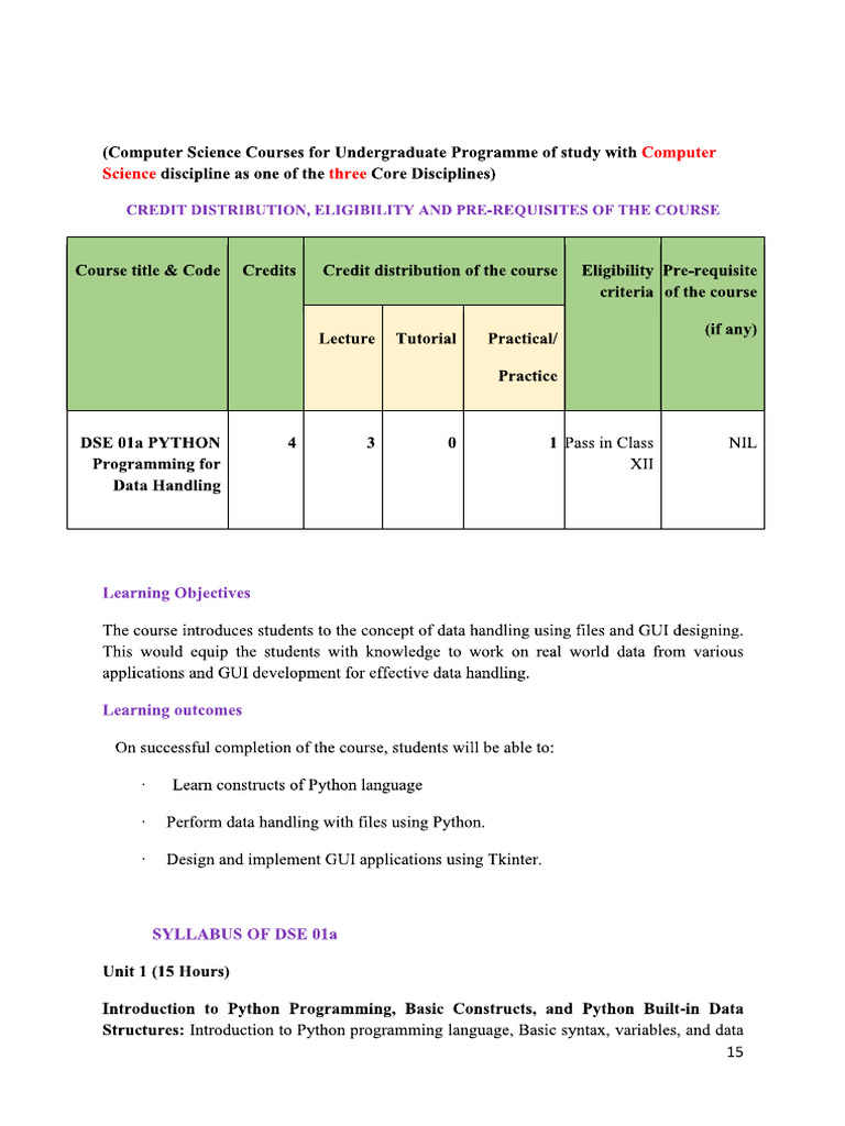 Computer Science Dse | PDF