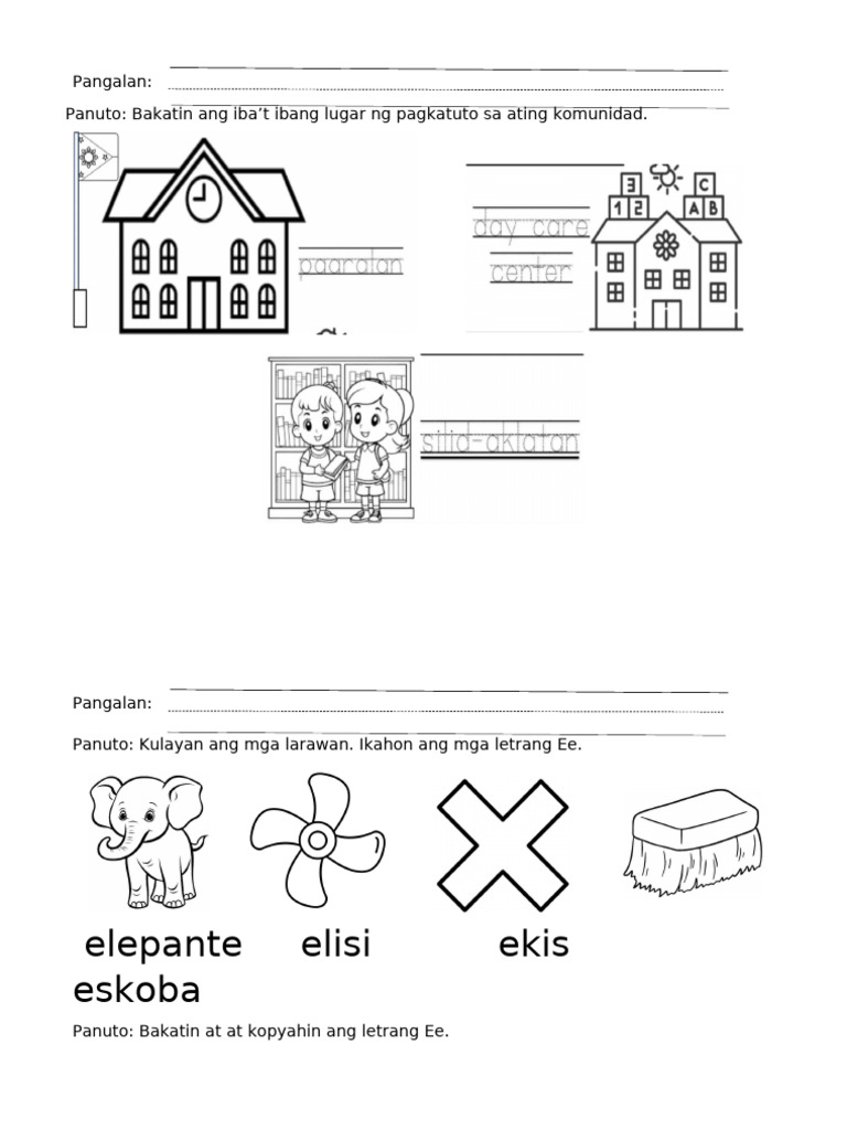 Kinder q2 Week 2 Worksheets | PDF
