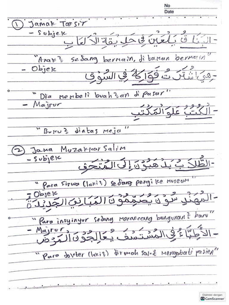 Latihan Contoh Kalimat Al Jam U Pdf