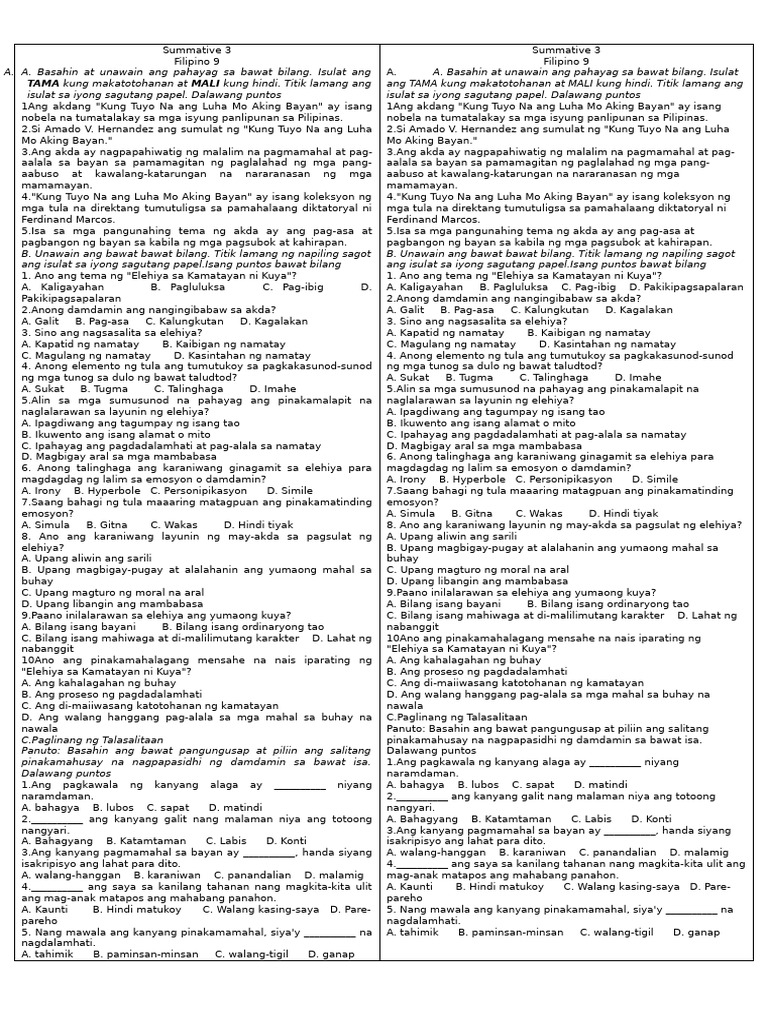 Summative 3-Fil9 | PDF