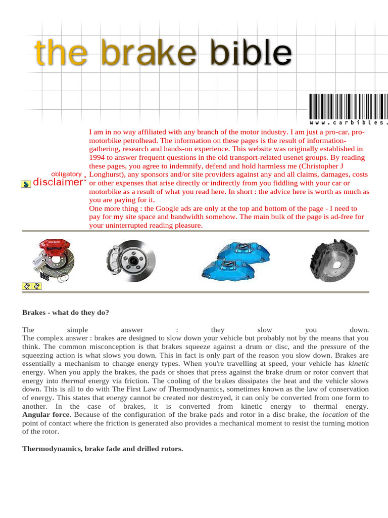 brakes | PDF | Brake | Anti Lock Braking System