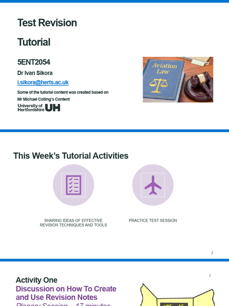 5ENT2054 TUTORIAL (Slides) Test Revision Notes $ 01MAR24 | PDF