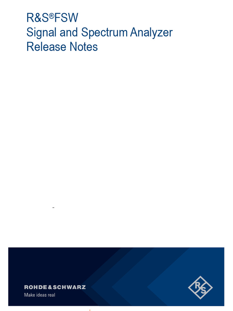 FSW ReleaseNotes V5.30SP1 | PDF | Computer Engineering | Telecommunications