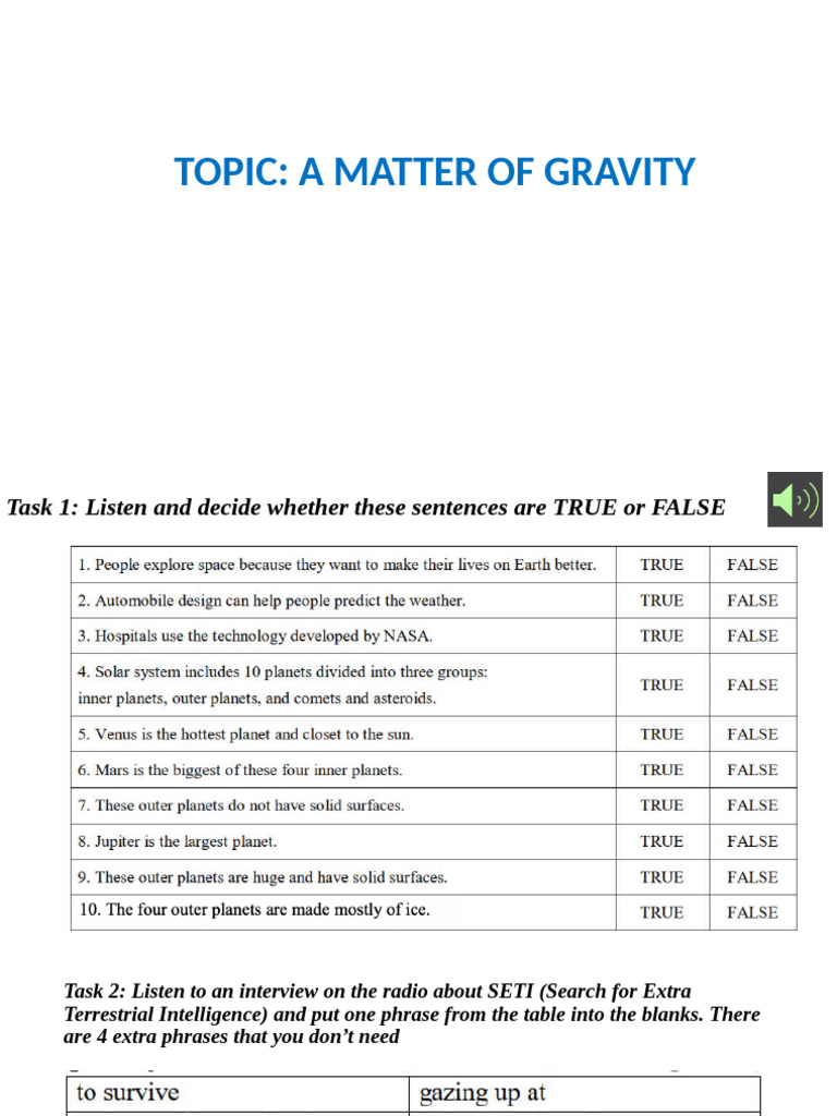 A Matter of Gravity | PDF
