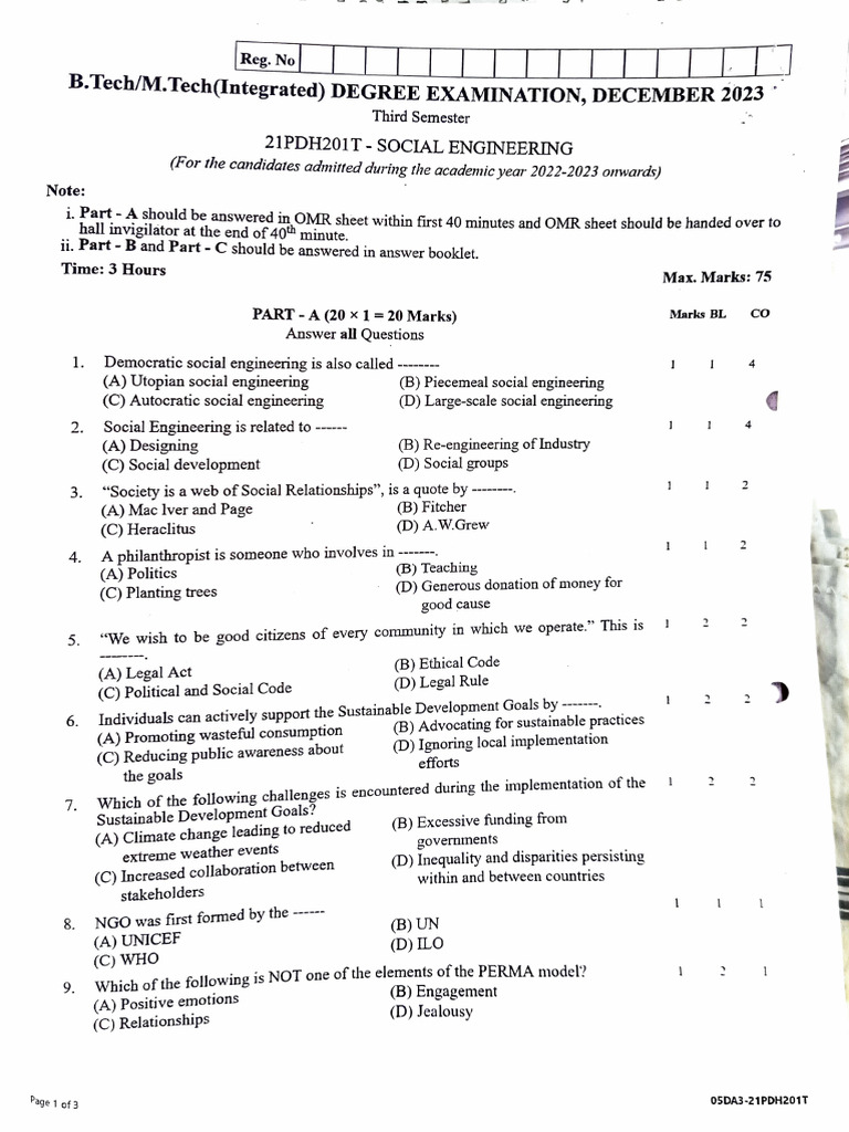 SE previous year QP | PDF