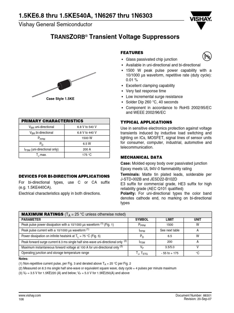 Diode 15ke | PDF | Diode | Electrical Engineering