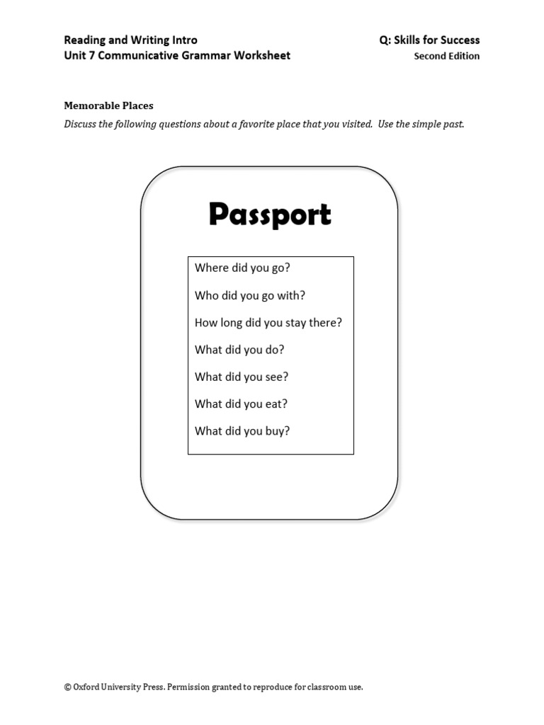 Q2e RW0 U07 GrammarWorksheet | PDF