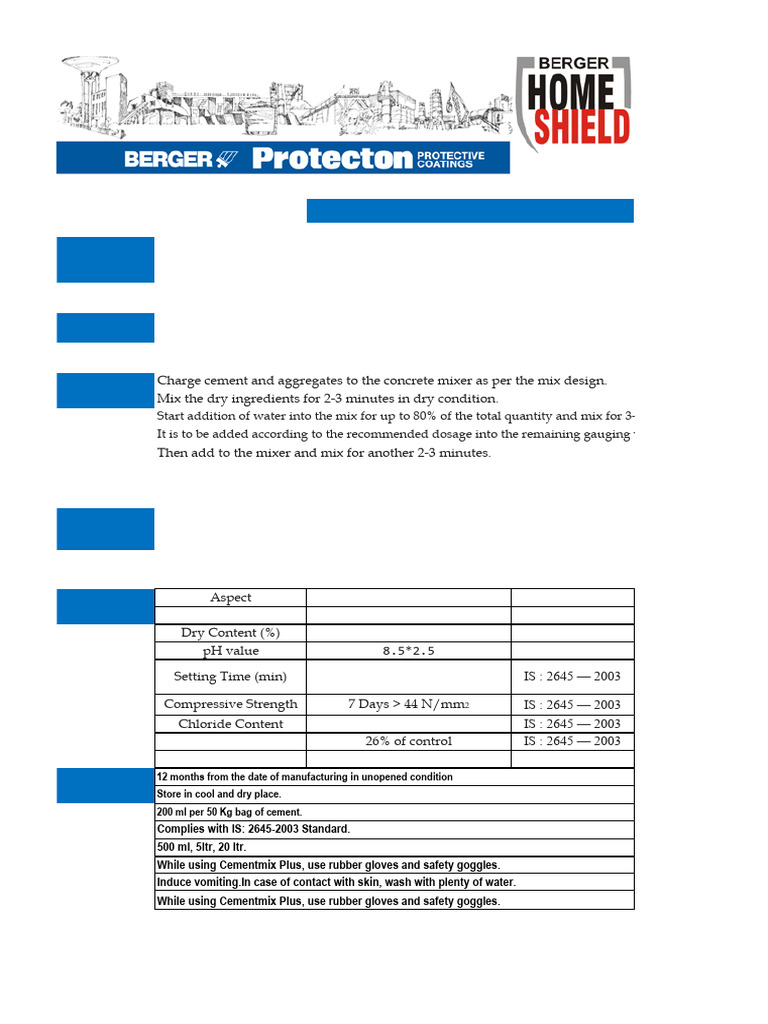 HS- Pro Cement Mix | PDF | Concrete | Cement