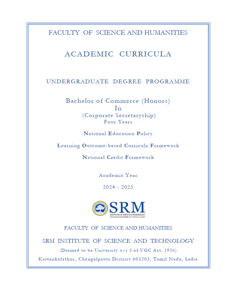 Final B.com. C.S First Year Syllabus 10-05-2024 | PDF ...