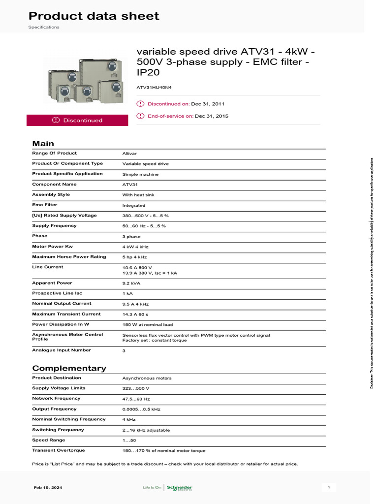 Schneider Electric - Altivar-31-Variable-Speed-Drives-VFD-Legacy ...