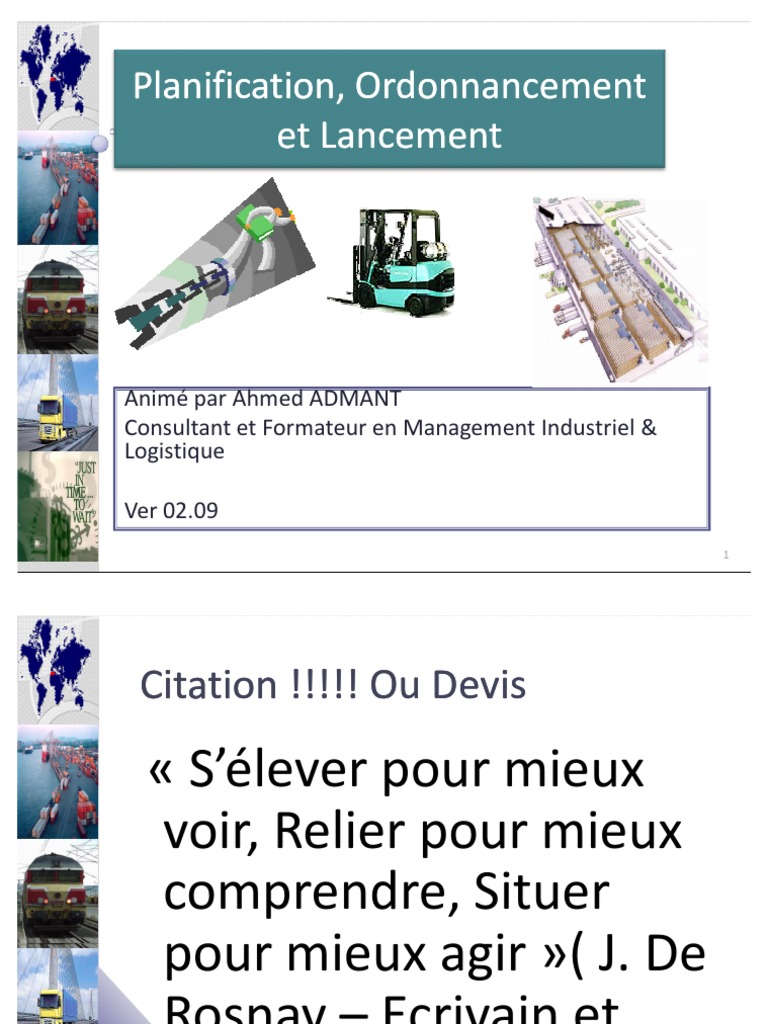 Planification Et Ordonnancement | PDF | Business | Environnement naturel