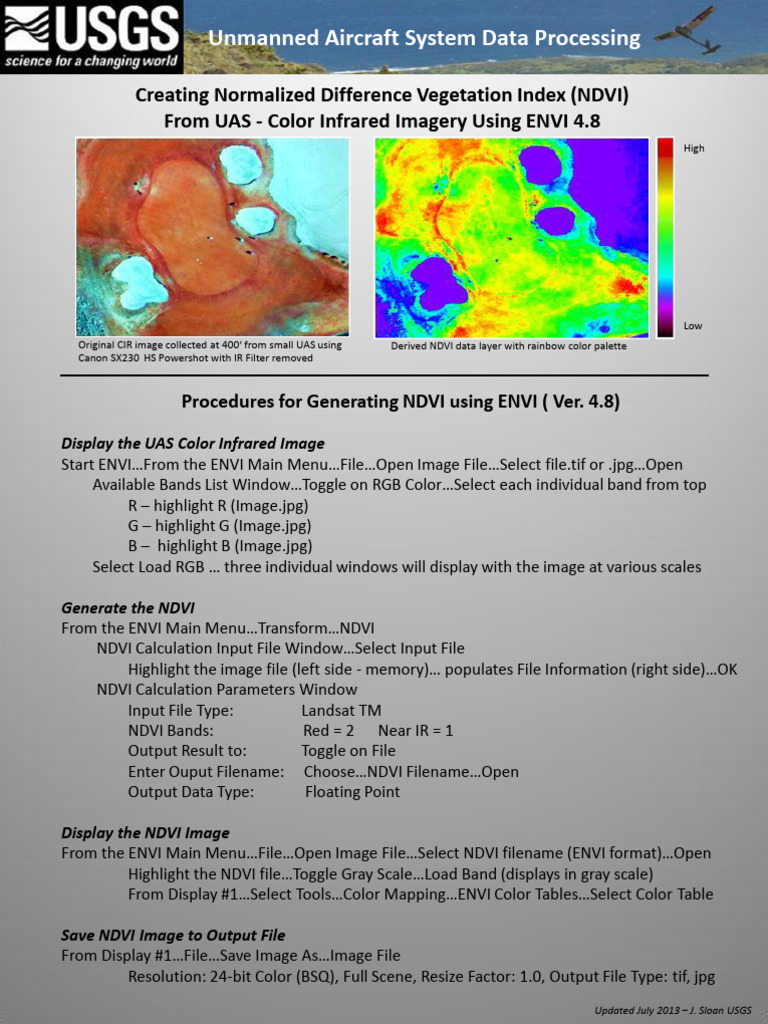 ImageProcessing CreatingNDVI ENVI | PDF