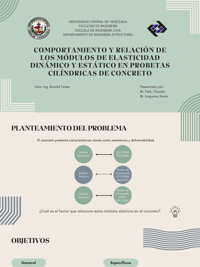 Relación entre Módulos de Elasticidad en Concreto | PDF | Hormigón ...