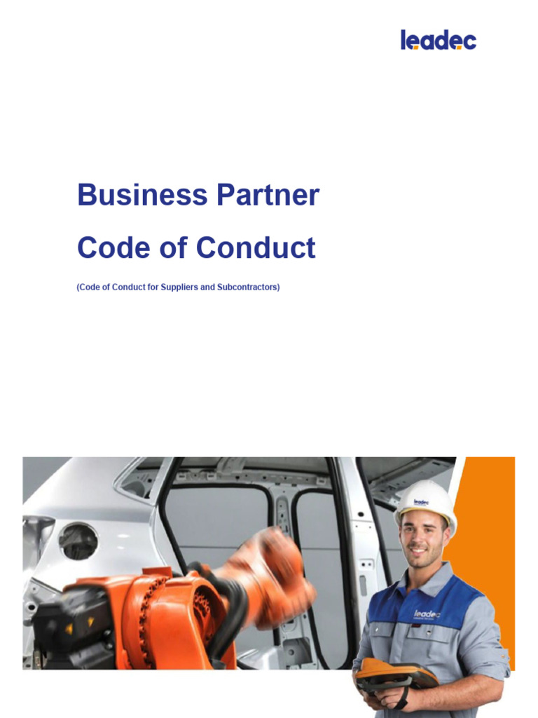 Code of Conduct Business Partner ENG | PDF | Occupational Safety And ...