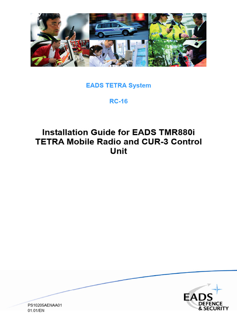 Installation Guide For EADS TMR880i TETRA Mobile Radio and CUR-3 ...