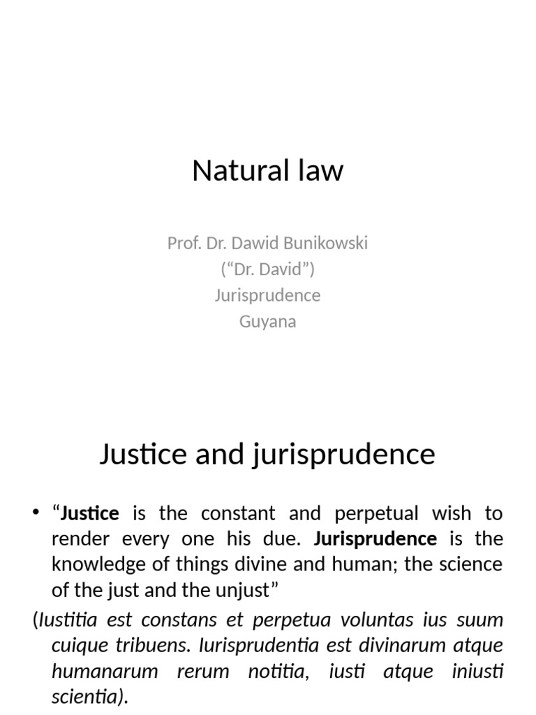 Natural Law PowerPoint by Dr David | PDF | Natural Law | Jurisprudence