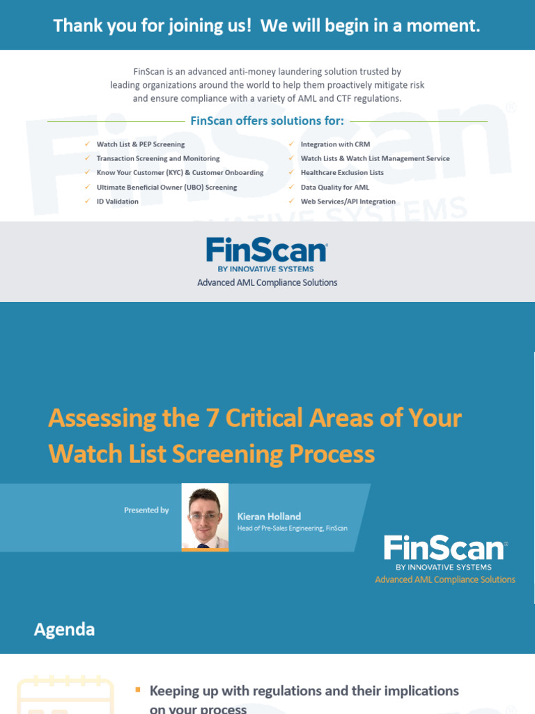 FinScan Webinar - Assessing-the-7-Critical-Areas-of-Your-Watch-List ...
