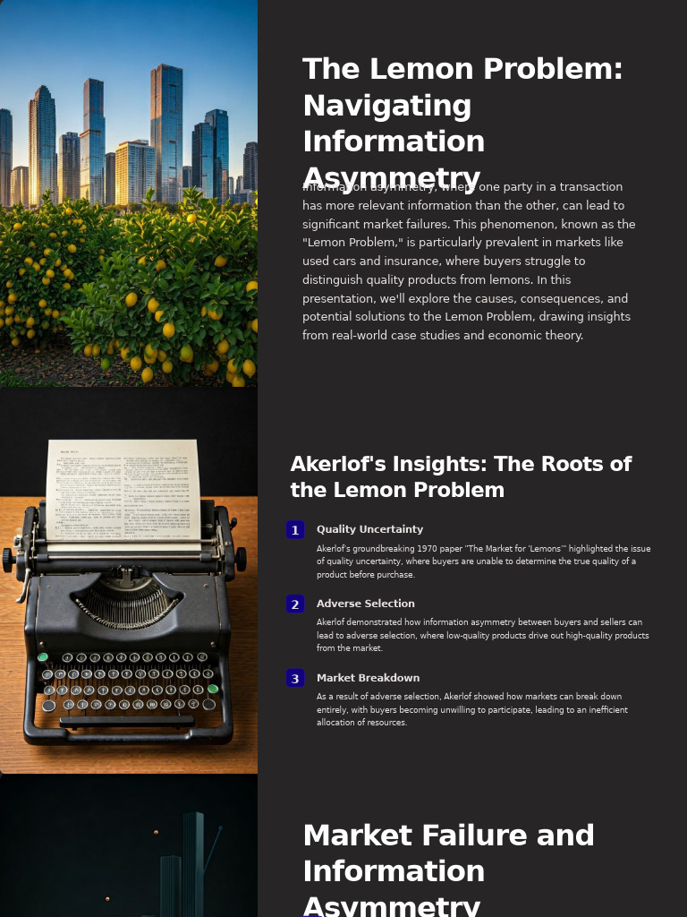Understanding the Lemon Problem in Economics | PDF | Adverse Selection ...