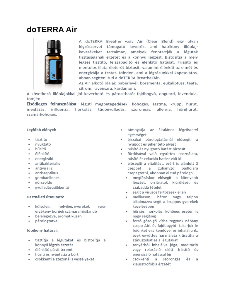 doTERRA Air | PDF
