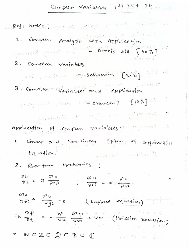 Complex Variables ClassNote | PDF